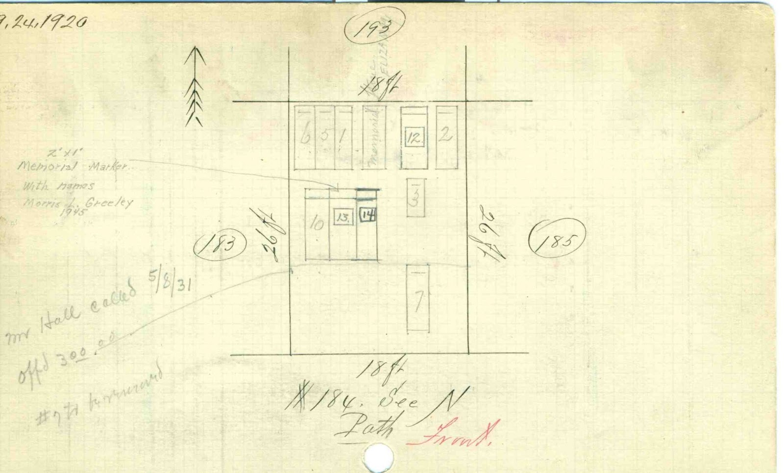 From Maine to Kentucky: Tombstone Tuesday ~ Greeley Plot Card at ...